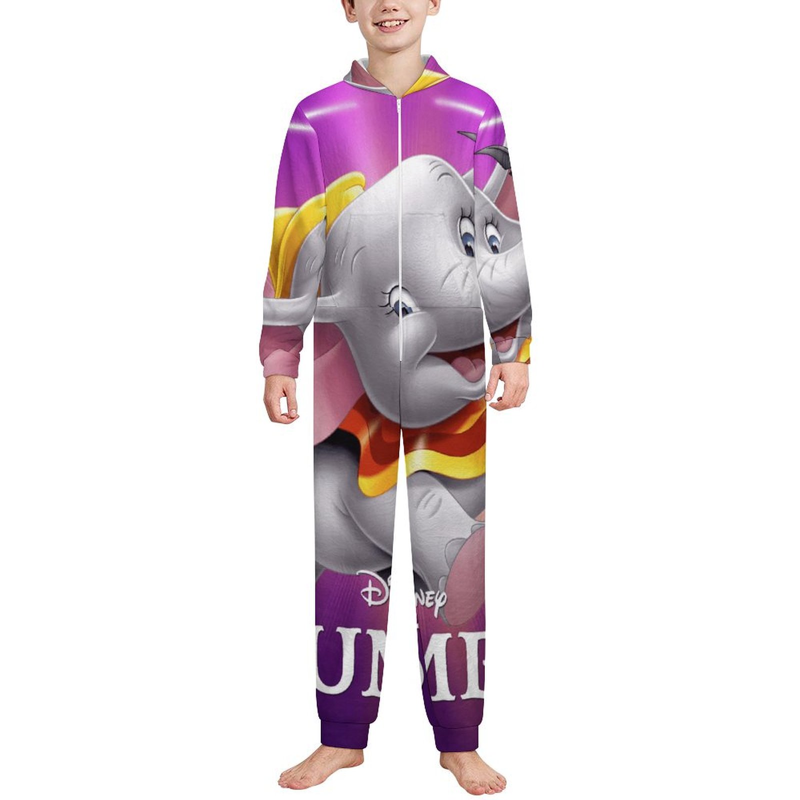 Dumbo Kids Pajamas One Piece Hooded Union Suit Onesie PJs Sleepwear for ...