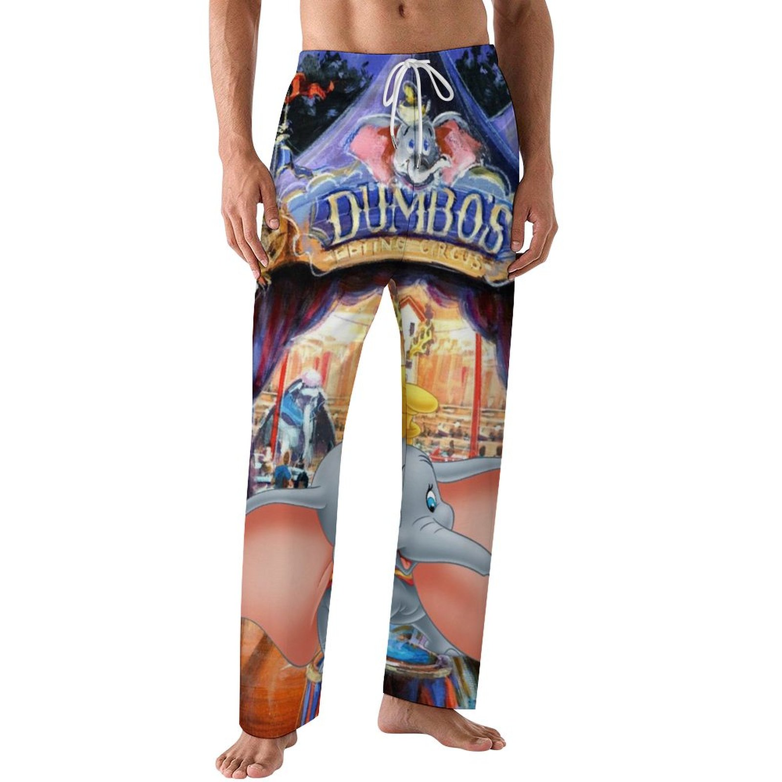 Dumbo Men Pajama Pants Bottoms Lounge Pants Elastic Waist Loose Soft ...