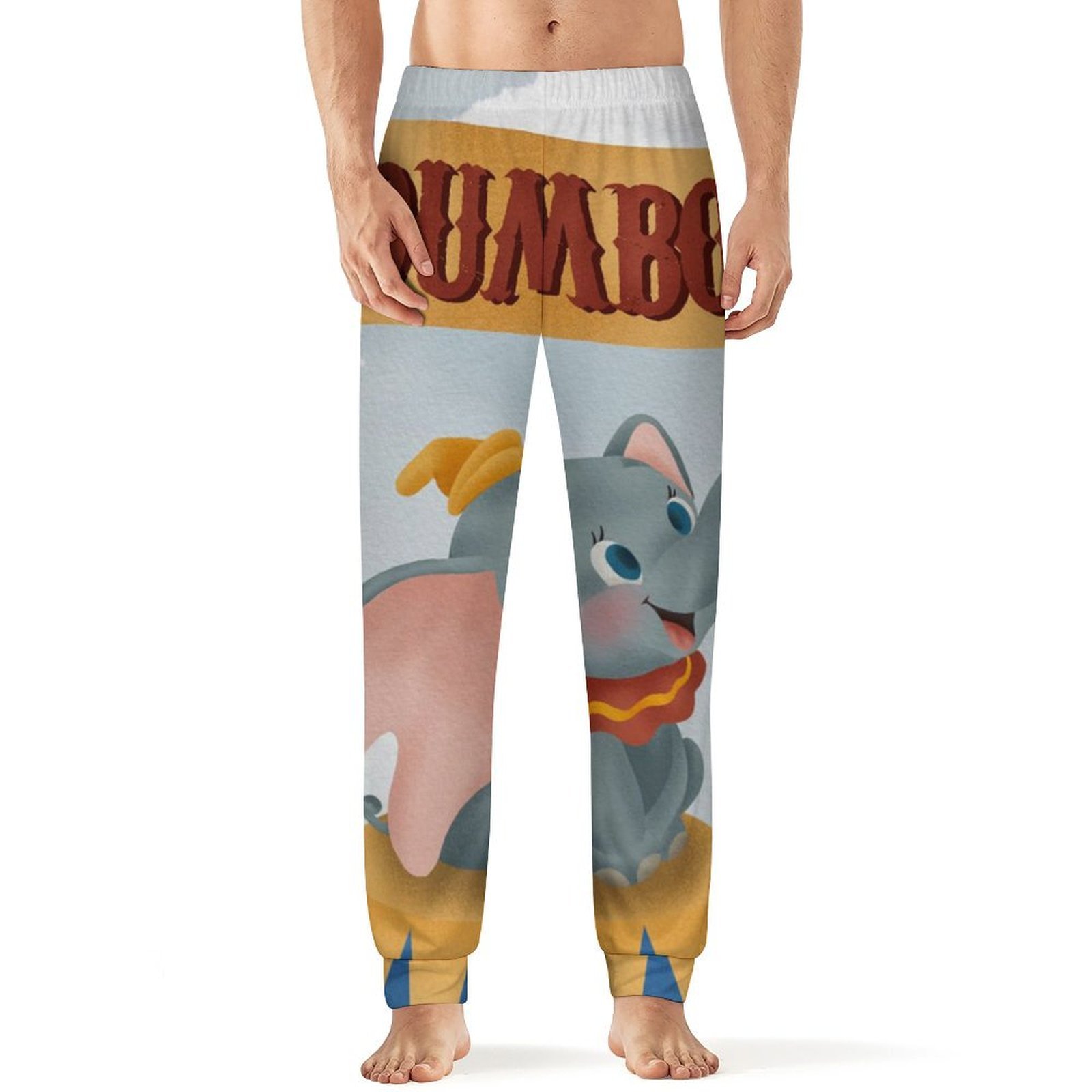 Dumbo Men Pajama Pants Bottoms Lounge Pants Elastic Waist Loose Soft ...
