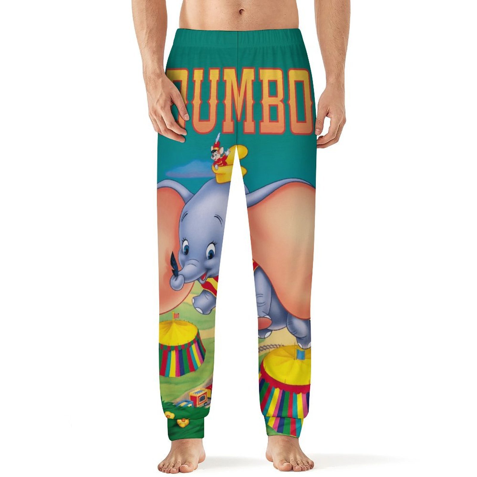 Dumbo Men Pajama Pants Bottoms Lounge Pants Elastic Waist Loose Soft ...
