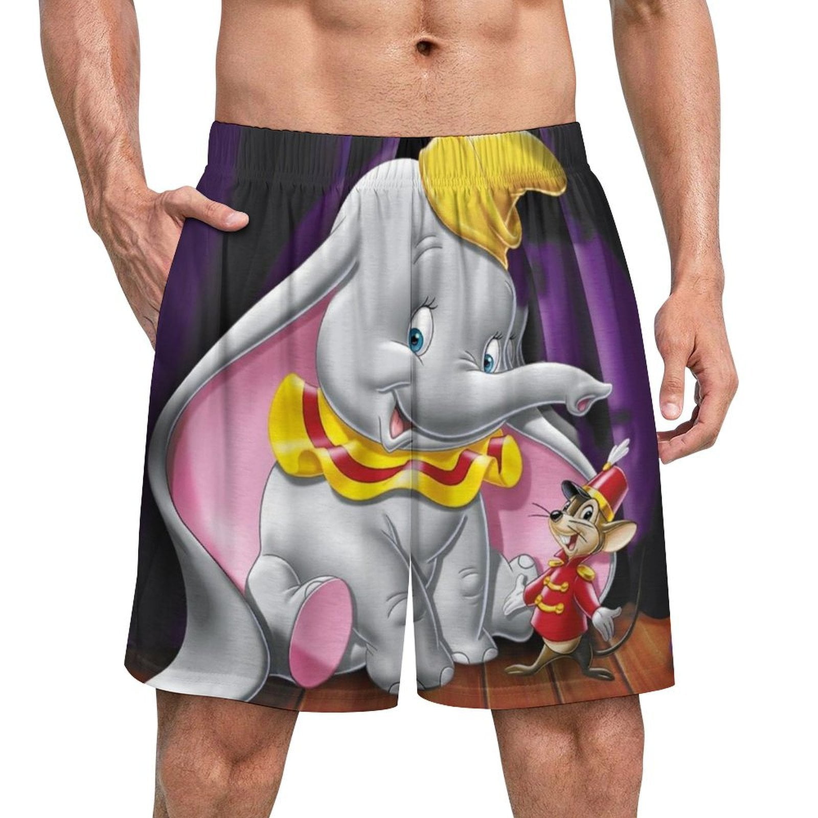 Dumbo Men's Pajama Shorts Soft Sleepwear Bottoms Elastic Waistband ...