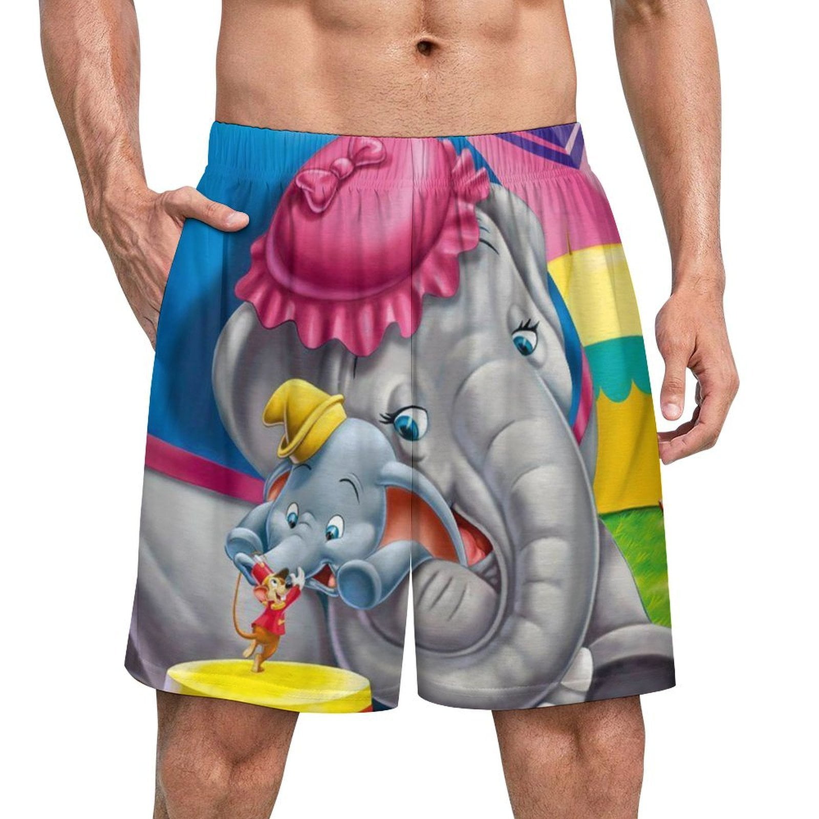 Dumbo Men's Pajama Shorts Soft Sleepwear Bottoms Elastic Waistband ...