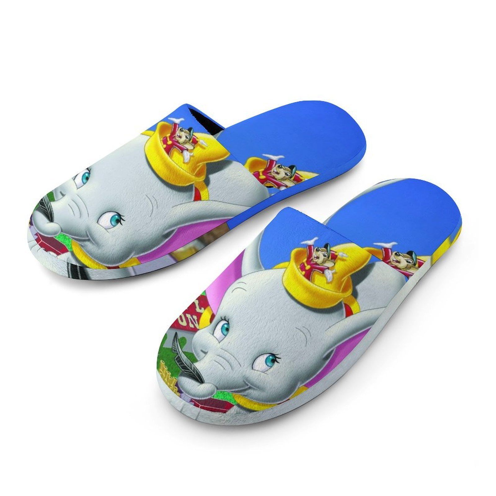 Dumbo Mens Cozy Slippers Warm Soft Plush Slipper Slip-on House Shoes ...