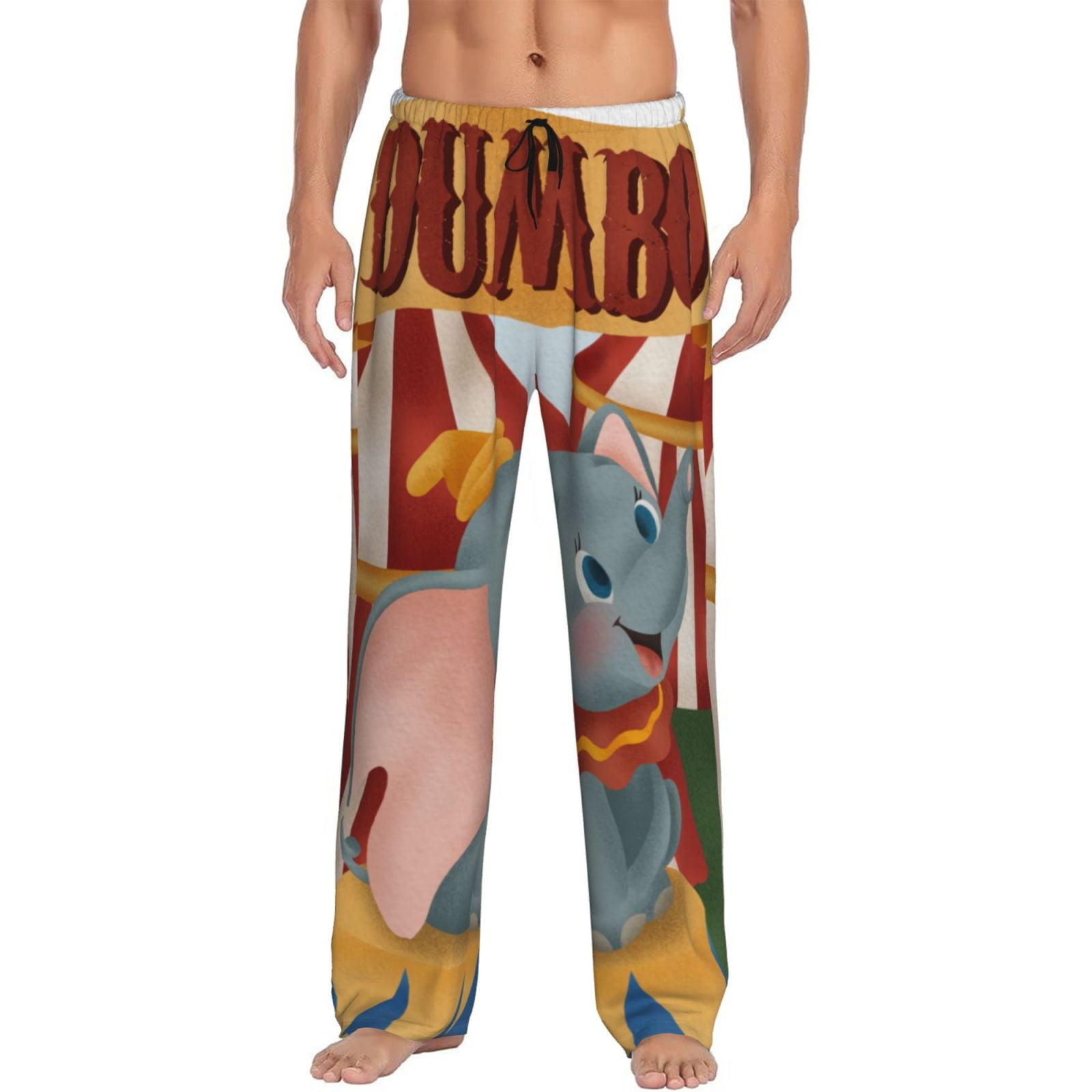 Dumbo Mens Pajama Pants Ultra Soft Comfy Lounge Sleep Pants Print Loose ...