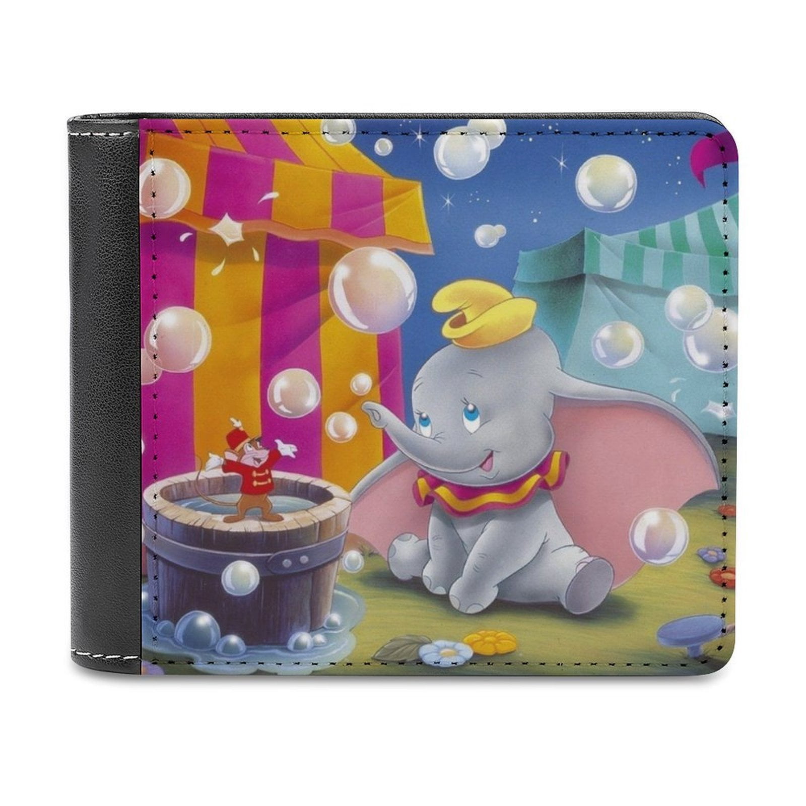 Dumbo Mens Wallet Genuine Leather Bifold Extra Capacity Bifold Wallet ...