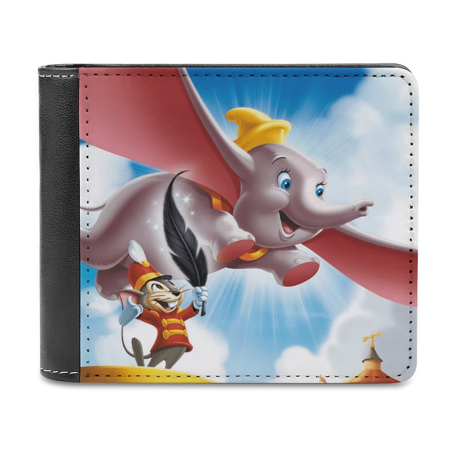 Dumbo Mens Wallet Genuine Leather Bifold Extra Capacity Bifold Wallet ...