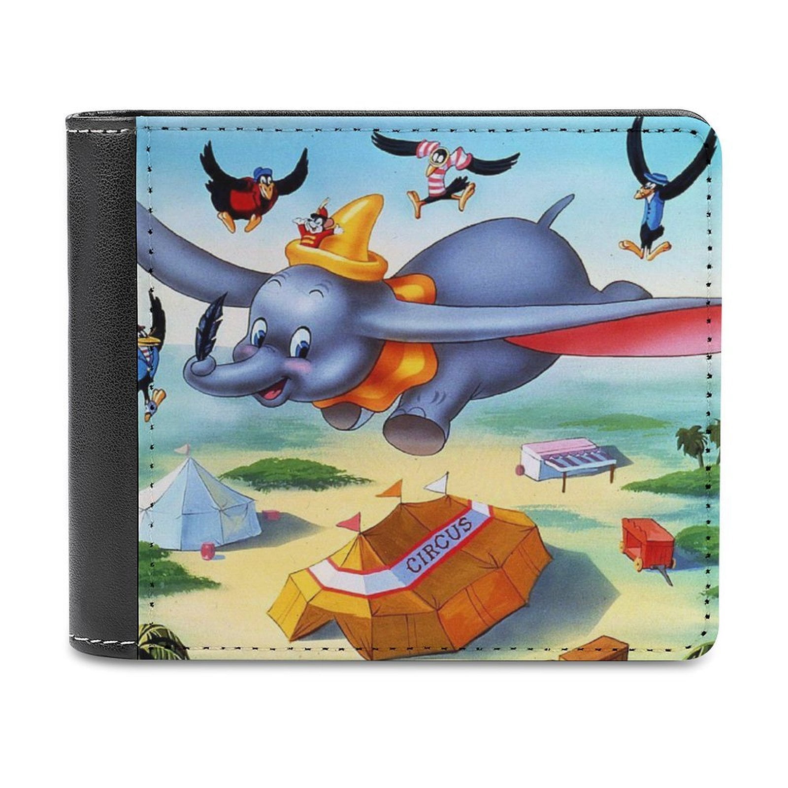 Dumbo Mens Wallet Genuine Leather Bifold Extra Capacity Bifold Wallet ...