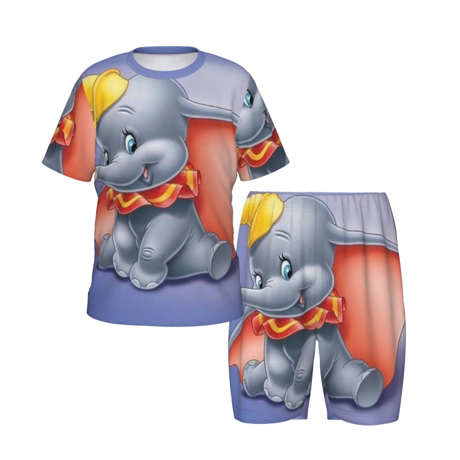 Dumbo Pajamas Summer Short Sleeve Pajamas Shorts Set 2 Piece Summer Pjs ...