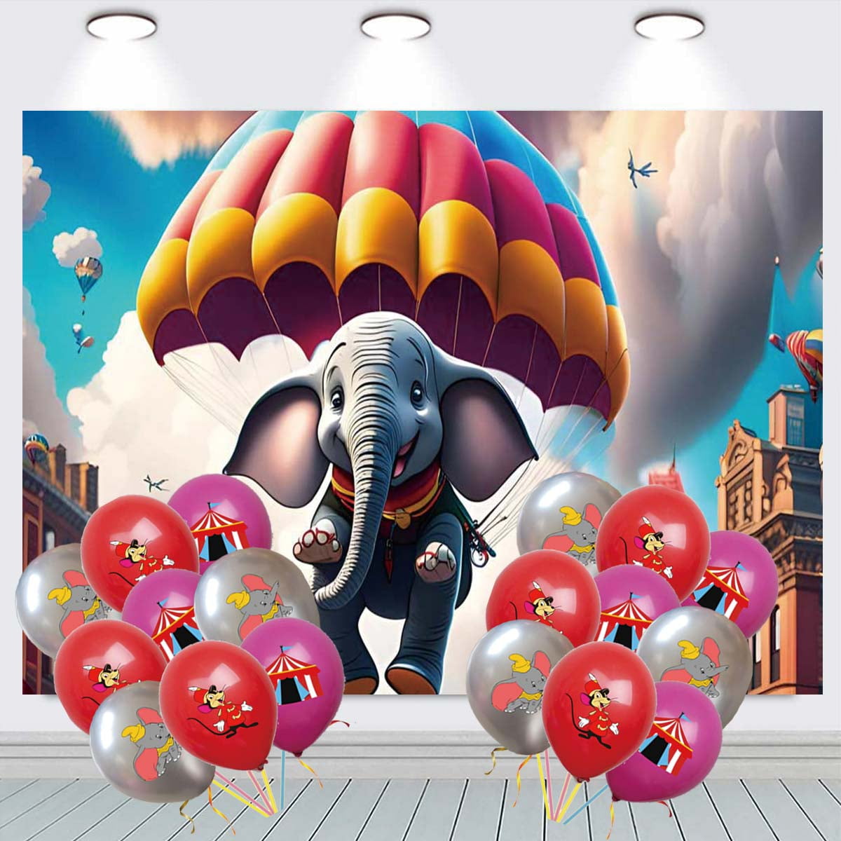 Dumbo Party Decorations Backdrop Banner Balloons Taspestry Wall Decor ...