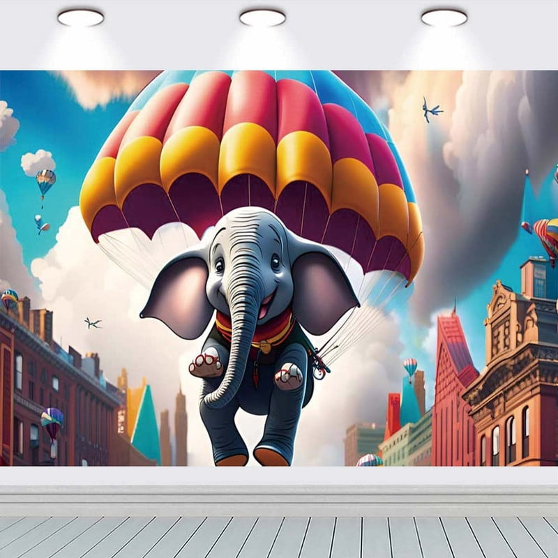 Dumbo Party Supplies Backdrop Banner Poster Birthday Decorations ...