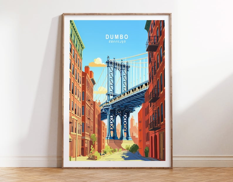 Dumbo Poster – Dumbo New York Poster, Dumbo Wall Art, New York Gift ...