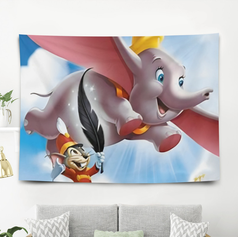 Dumbo Princess tapestry adds vibrant color and unique style to any room ...