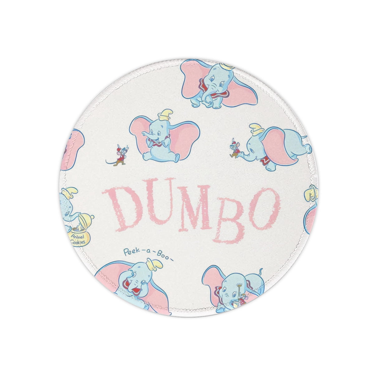 Dumbo Round Mouse Pad Cute Non-slip Rubber Base Office Computer Mouse ...