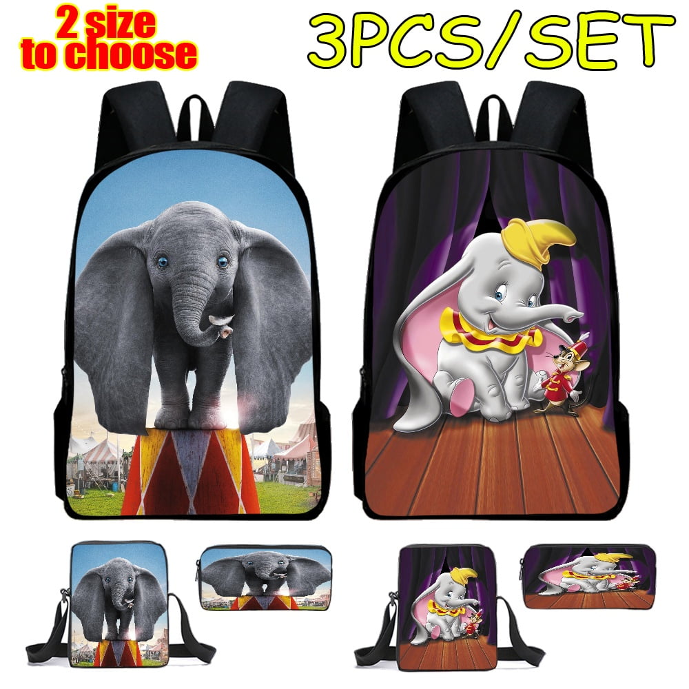 Dumbo Students Backpack Modern Interesting Animation Paint Travel Bag ...