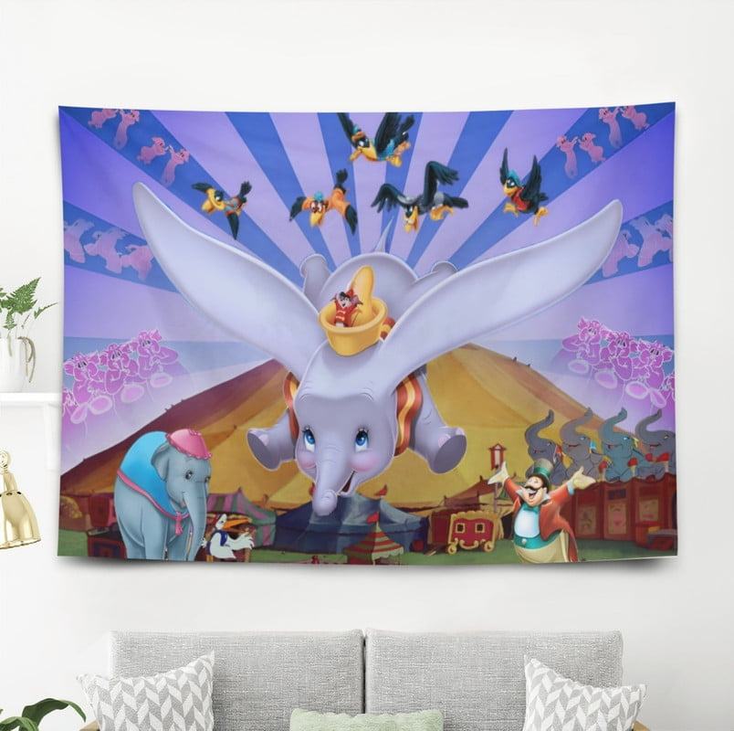 Dumbo Tapestry Gift Wall Hanging Backdrop for Room Bedroom Girls Or ...
