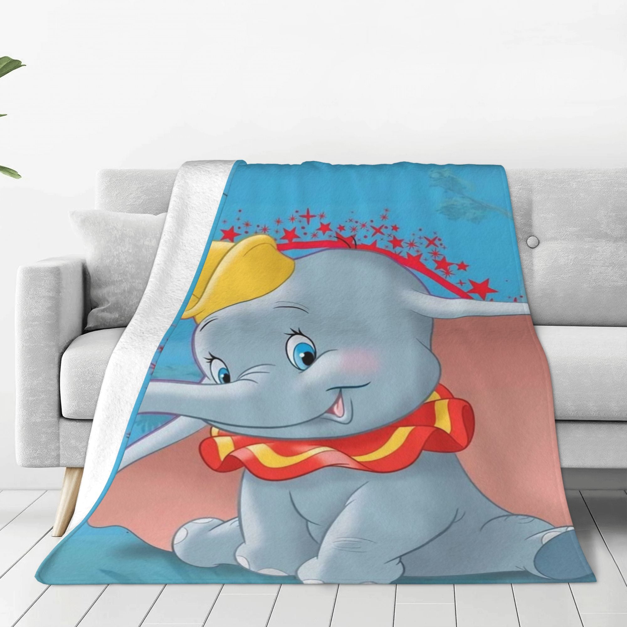 Dumbo Throw Blanket Soft Plush Travel Blanket For Bedroom Living Room ...