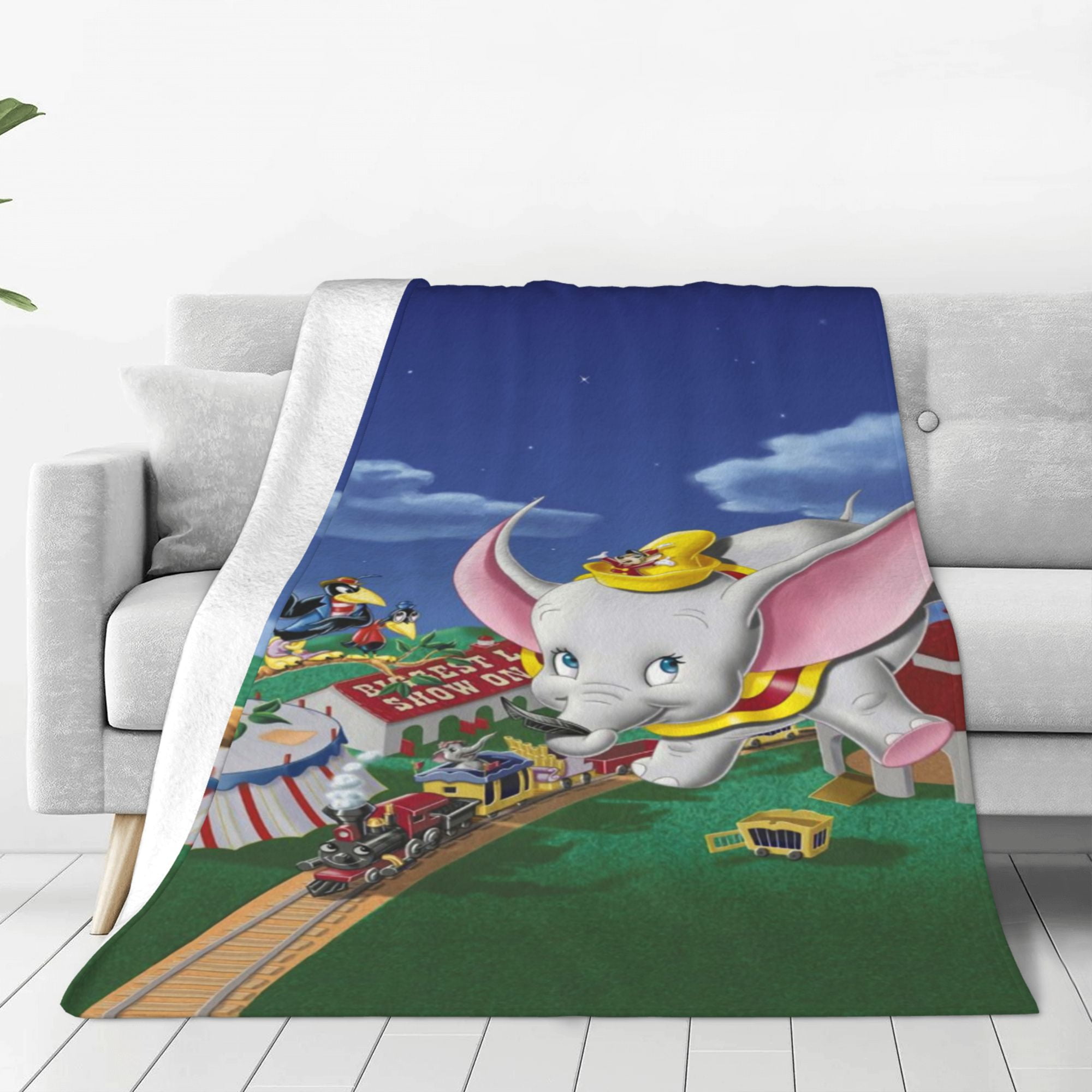 Dumbo Throw Blanket Soft Plush Travel Blanket For Bedroom Living Room ...