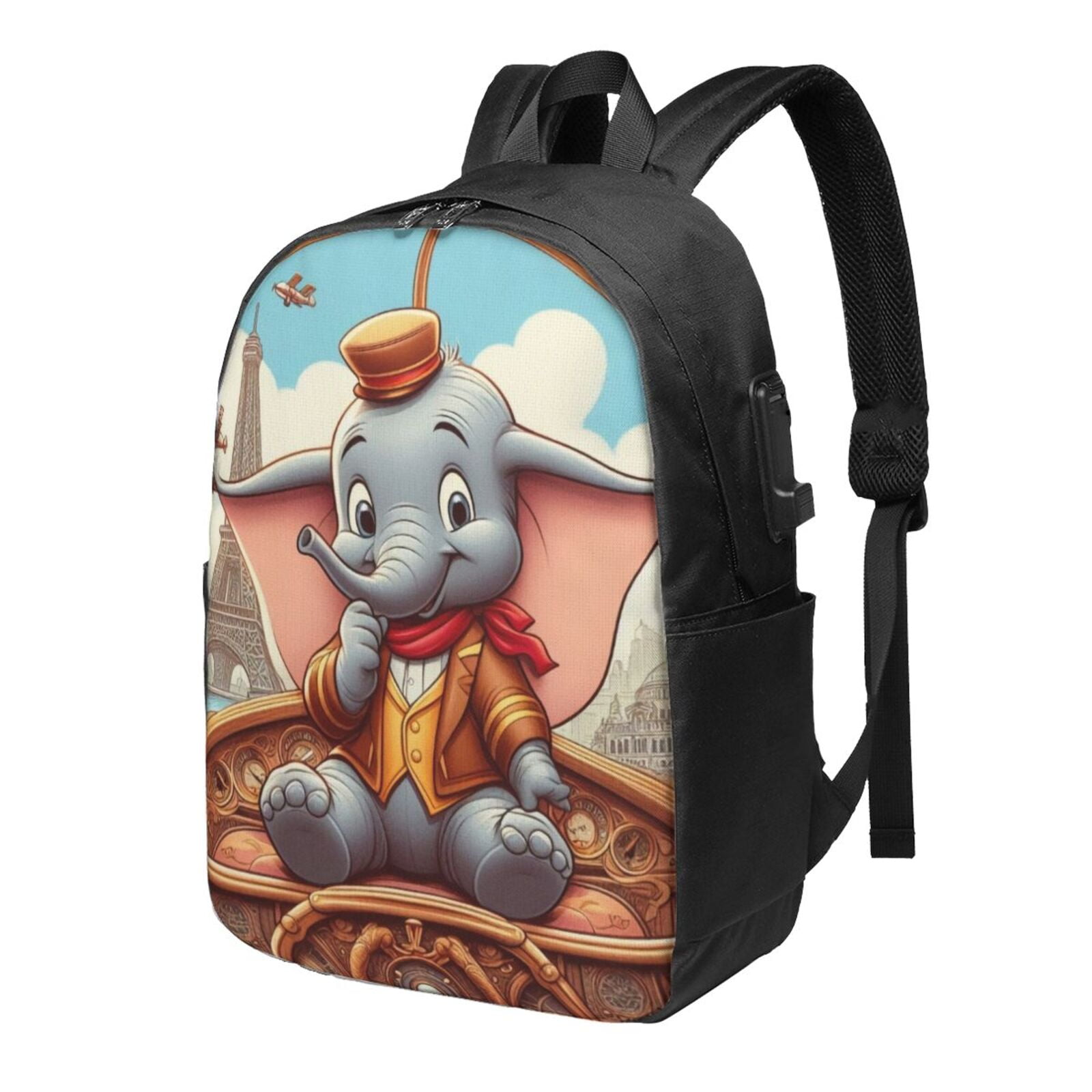 Dumbo Usb Laptop Backpack 17" Stylish Backpack, Water Repellent College ...