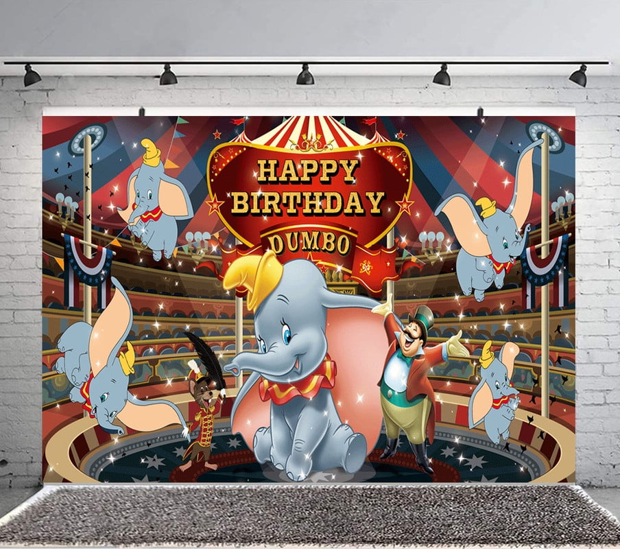 Dumbo bdy Backdrop Banner Party Supplies Poster Movie Theme Background ...