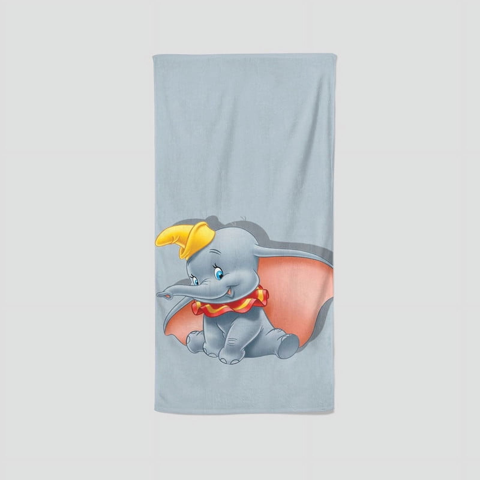 Dumbo's one-sided towel showcases a unique design, serving as a custom ...