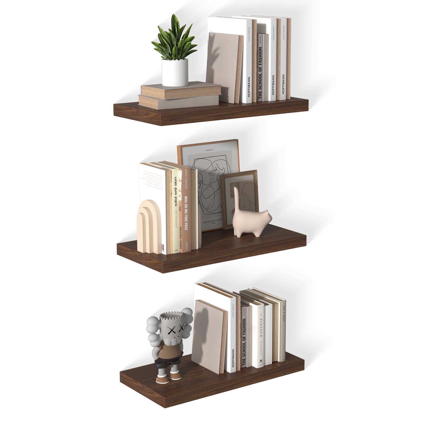 Dumekko 12 Inch Deep Floating Shelves for Wall, 24" W x 12" D x 1.2" H ...