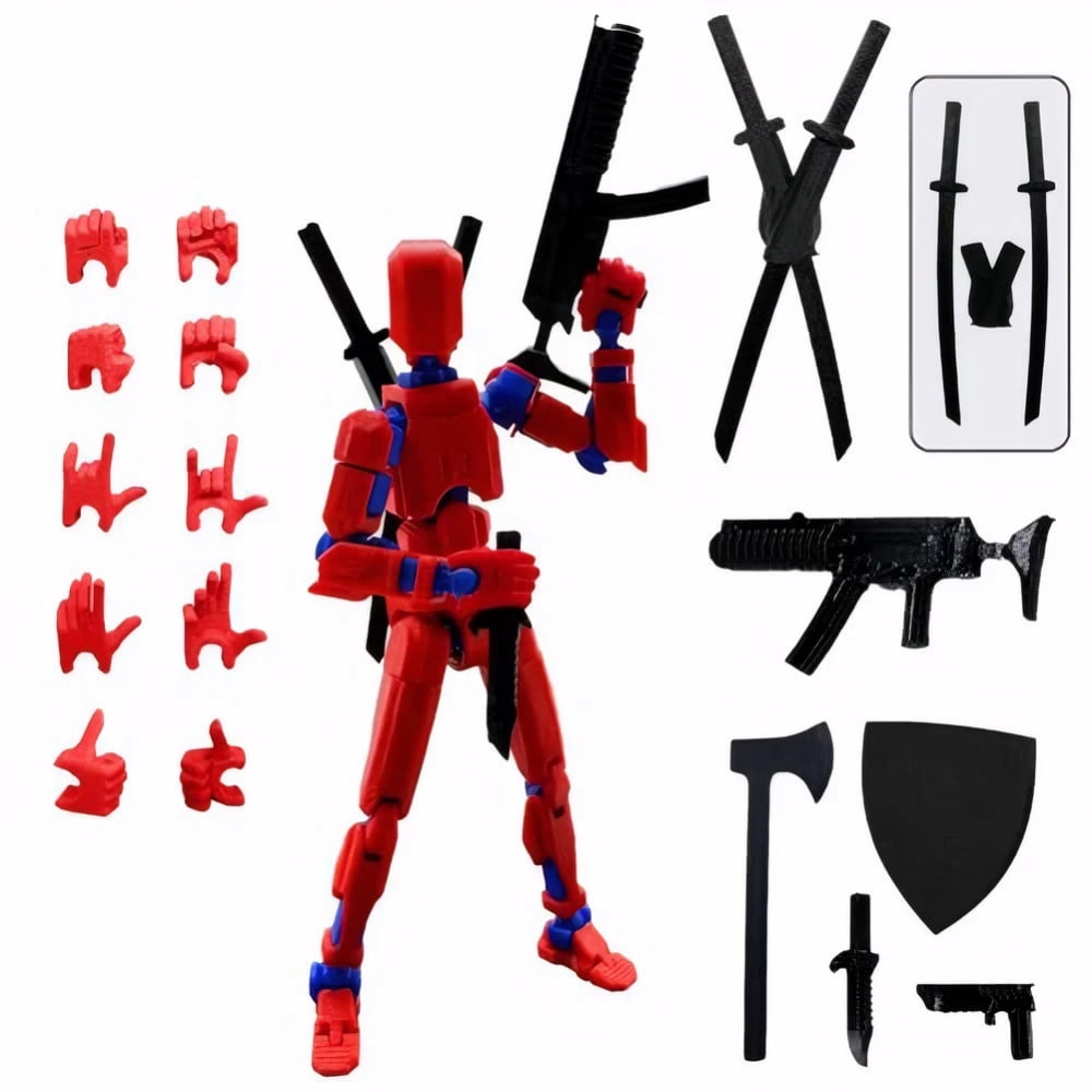 Dummy 13 3D Printed Action Figure With Multiple Accessories Full Body ...