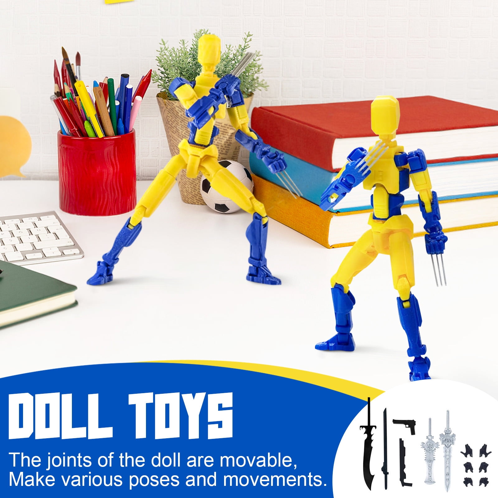 Dummy 13 Set, T13 Action Figure Set Titan 13 3D Printed Action Figure ...