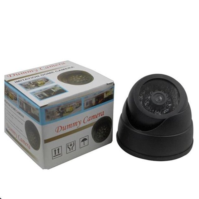 Dummy Camera Fake Security CCTV Dome Camera with Flashing Red LED Light ...