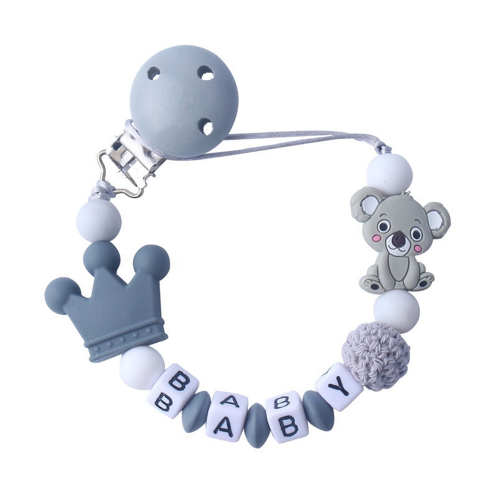 CYNBHH BABY words Pacifier Holder for Newborn, Gray - Walmart.com