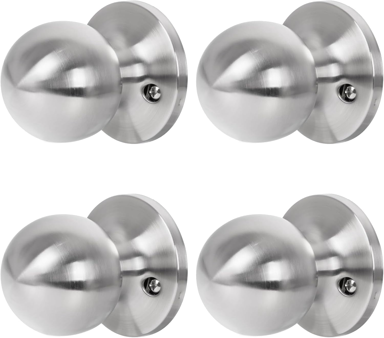 Dummy Door Knob Without Lock, Closet Door Knob 4 Pack, Individual Non ...