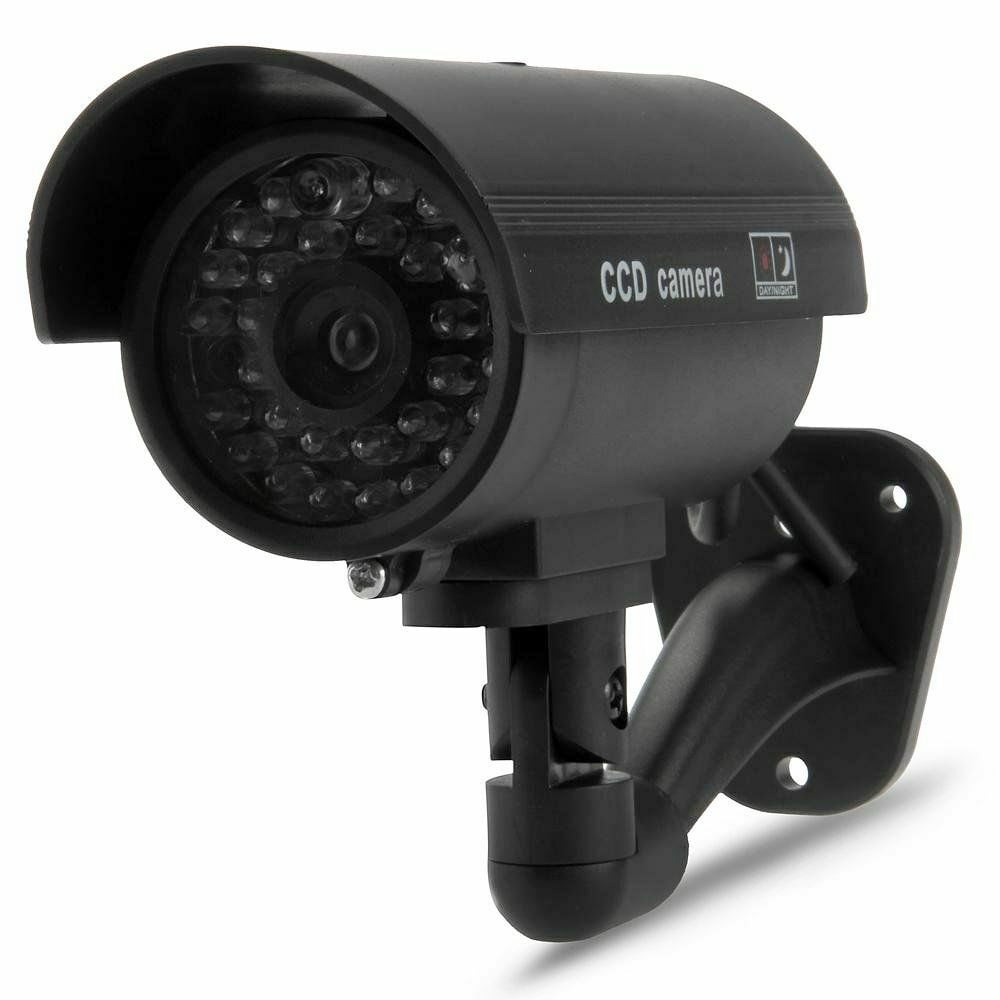 Deeroll Dummy Fake Surveillance Camera, LED Flashing Light, Outdoor ...