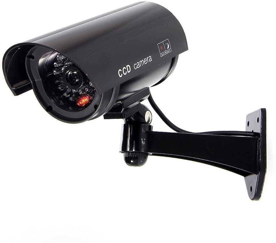 Dummy Security Camera, Fake CCTV Surveillance System with Realistic Red ...