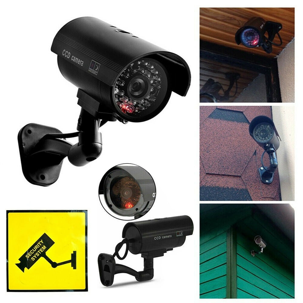 Dummy Security Camera, Home Fake Surveillance Camera, with Blinking Red ...