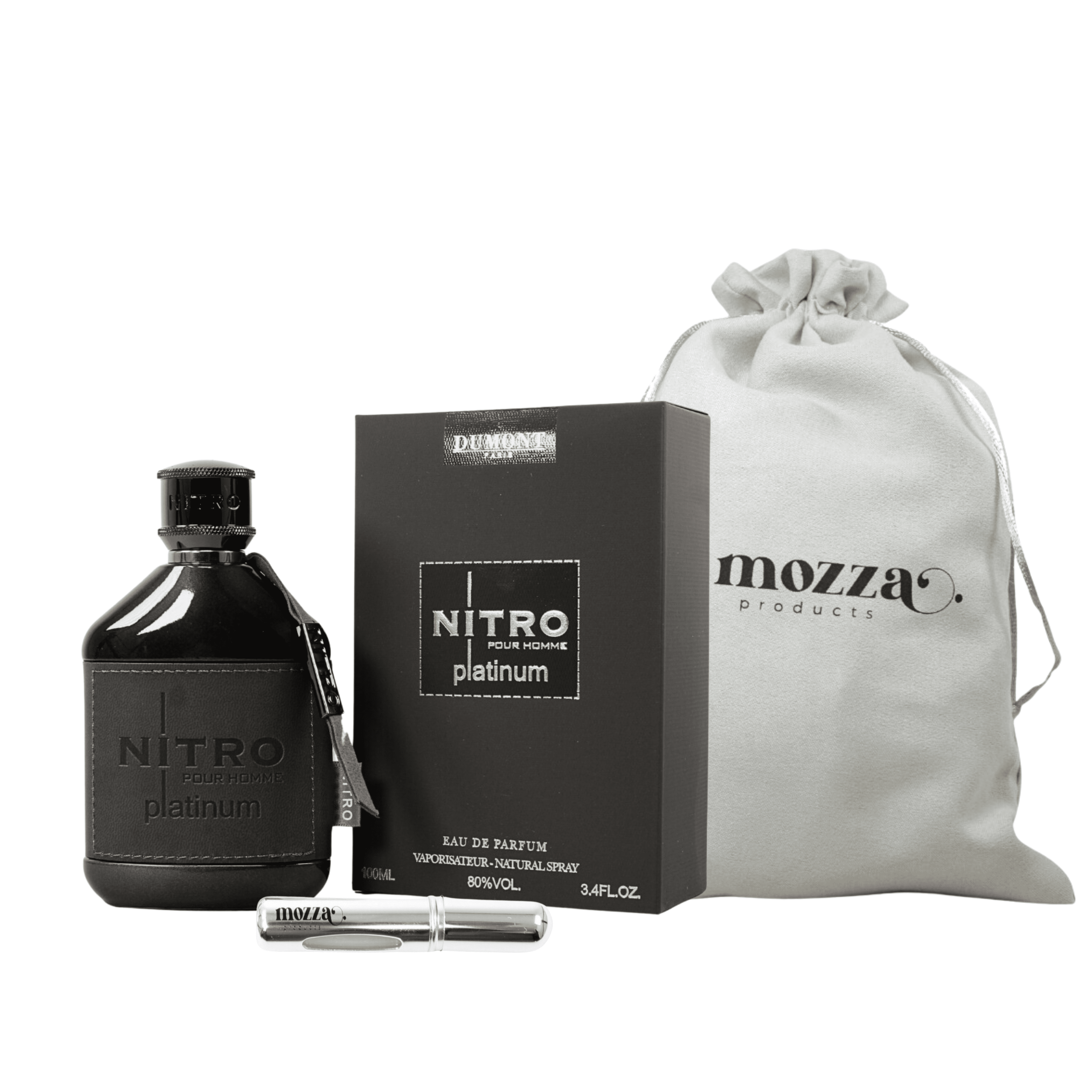 Dumont Nitro Platinum 3.4 Oz EDP for Men with Mozza Bundle - Walmart.com