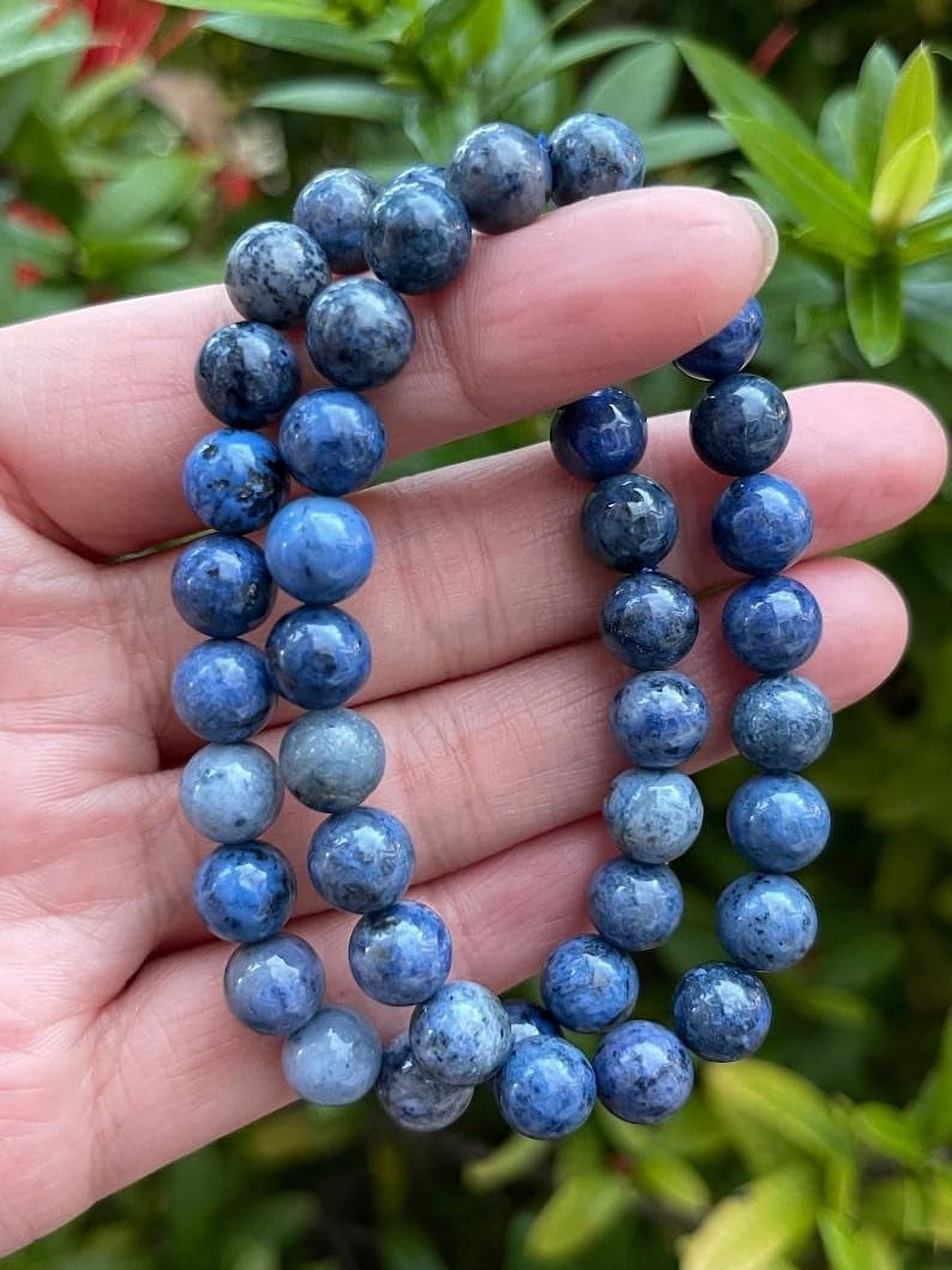 Dumortierite Crystal Bead Bracelet 8mm, Genuine Dumortierite Stretch ...