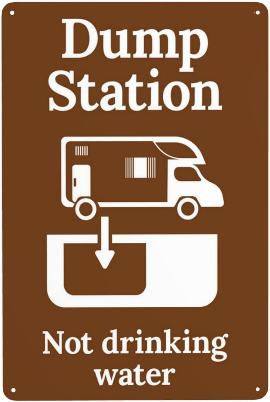 Dump Station Not Drinking Water With Symbol Sign Rules Signs Warning ...