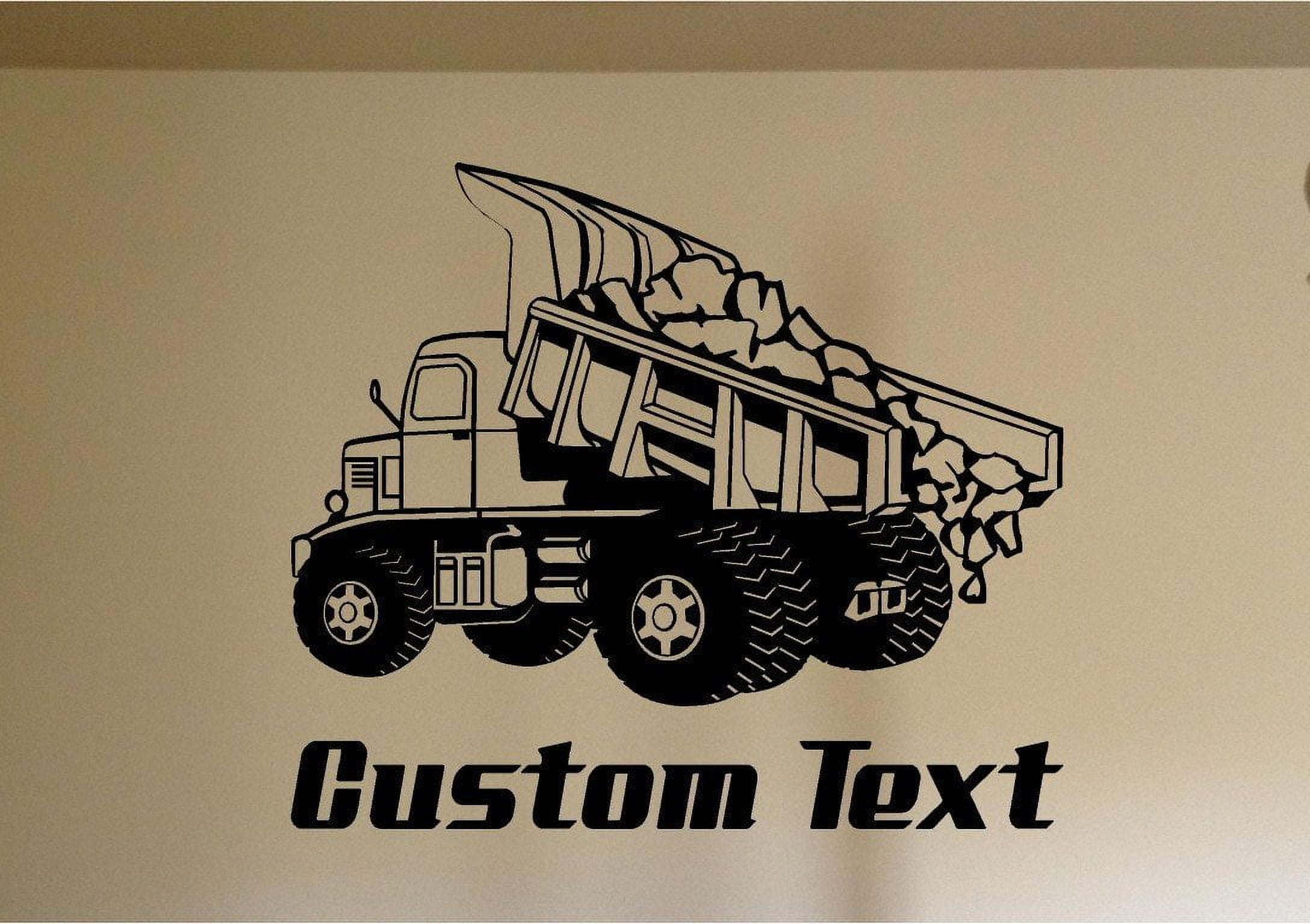 Dump Truck Construction Car Wall Decal - Auto Wall Mural - Vinyl ...