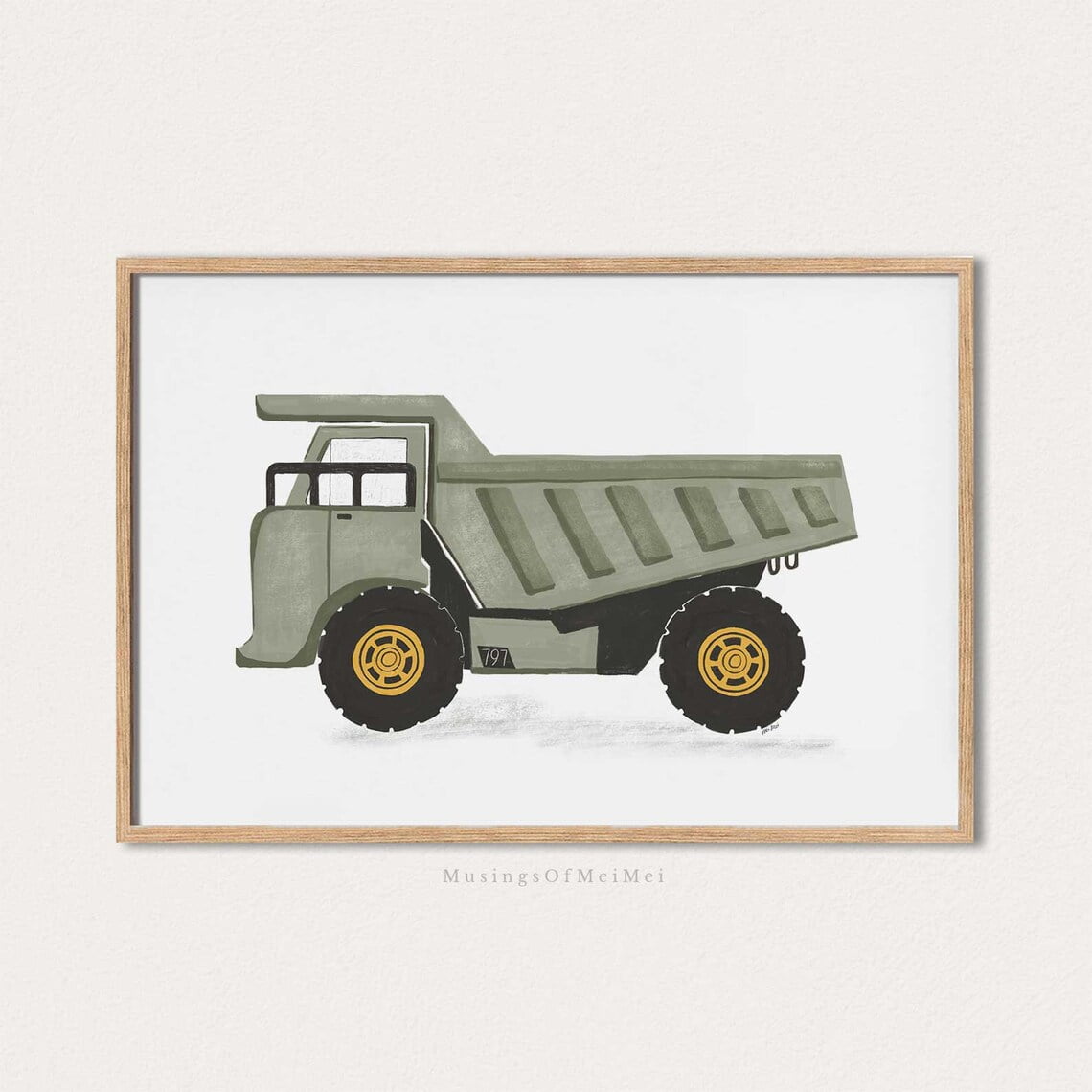 Dump Truck Posterboys Room Decor Wall Art Construction Birthday Party ...