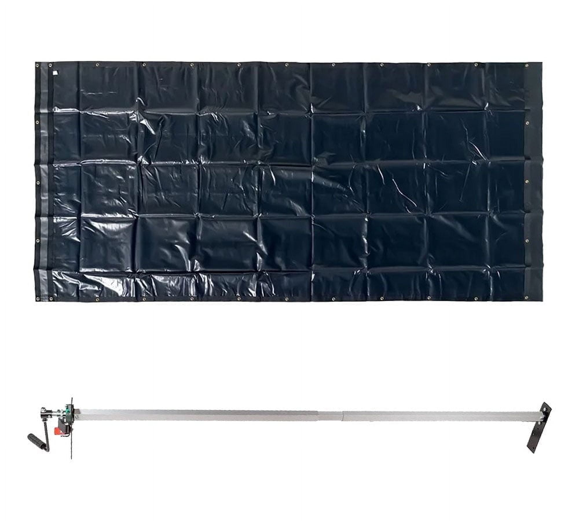 Dump Truck Tarp Kit 7'6" x 22' Asphalt Vinyl Tarp w/ 6" Double Pocket ...