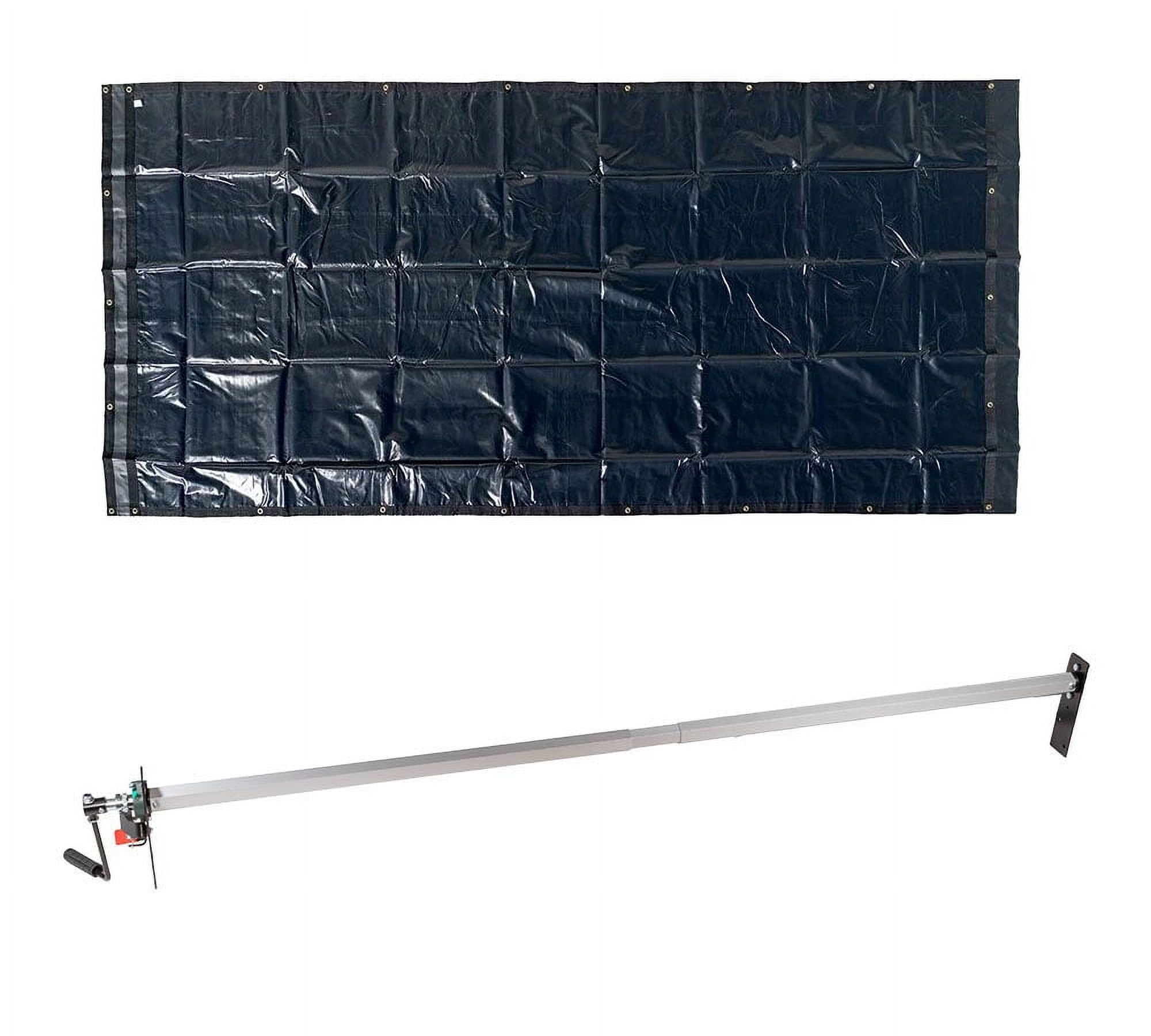 Dump Truck & Trailer Tarp Kit - 7'x18' Black Asphalt Vinyl Tarp w ...