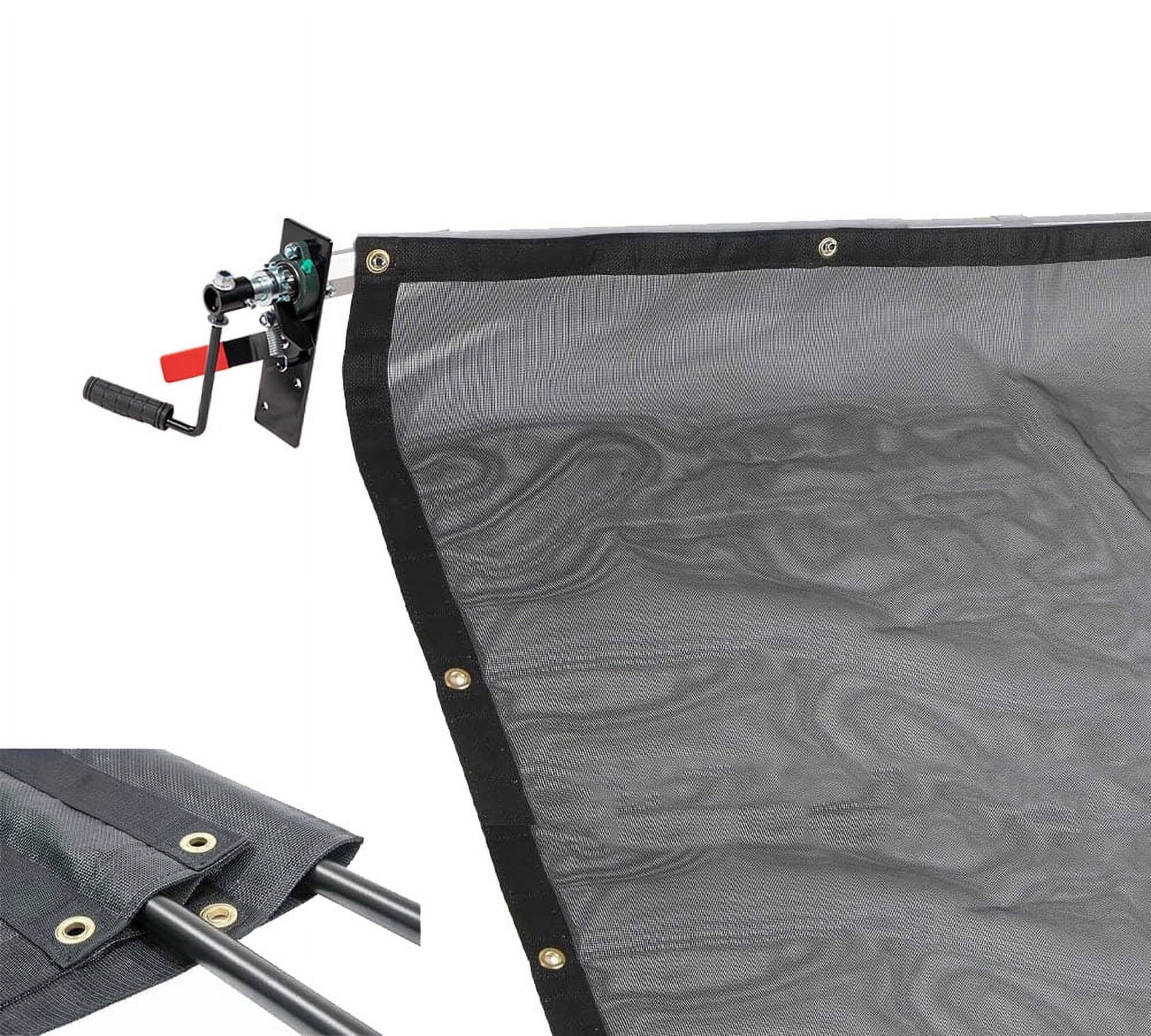 Dump Truck & Trailer Tarp Kit with 6' x 8' PVC Double Pocket Mesh Tarp ...