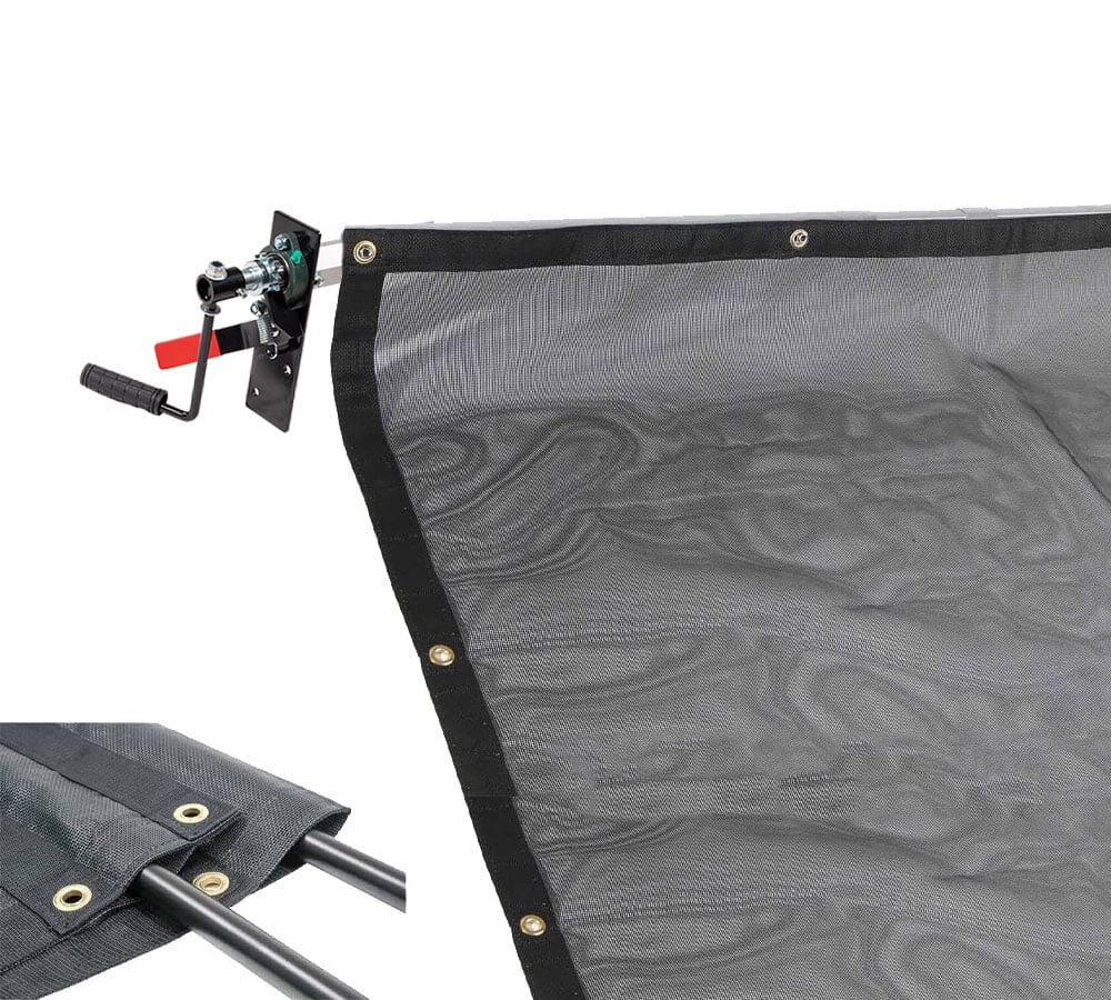 Dump Truck & Trailer Tarp Kit with 7' x 22' PVC Double Pocket Mesh Tarp ...