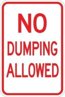 No Dumping Allowed Sign Parking Signs Metal Sign Tin Sign 8x12 Inch ...