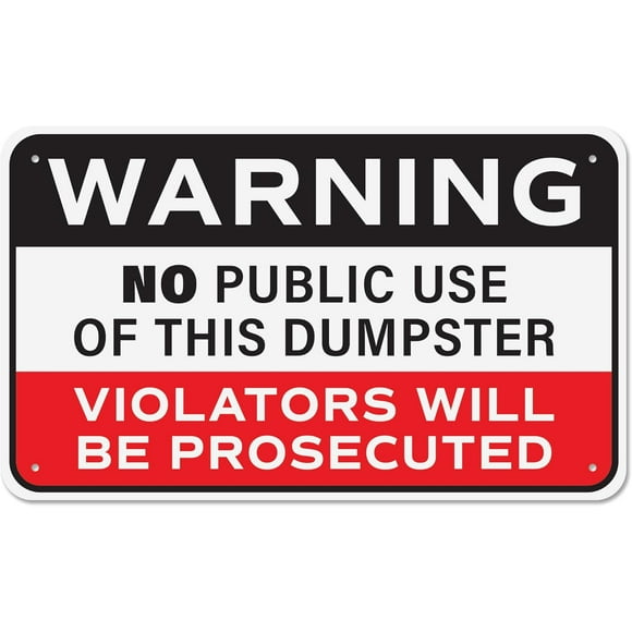 Funny No Dumping Signs