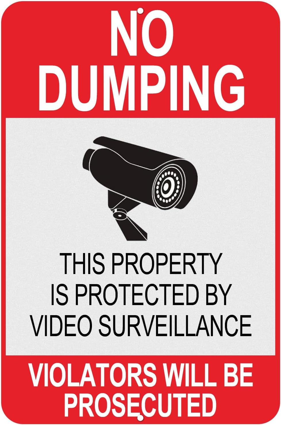 No Dumping Signs 12 x 8 Inches Aluminum No Garbage Sign This Property ...