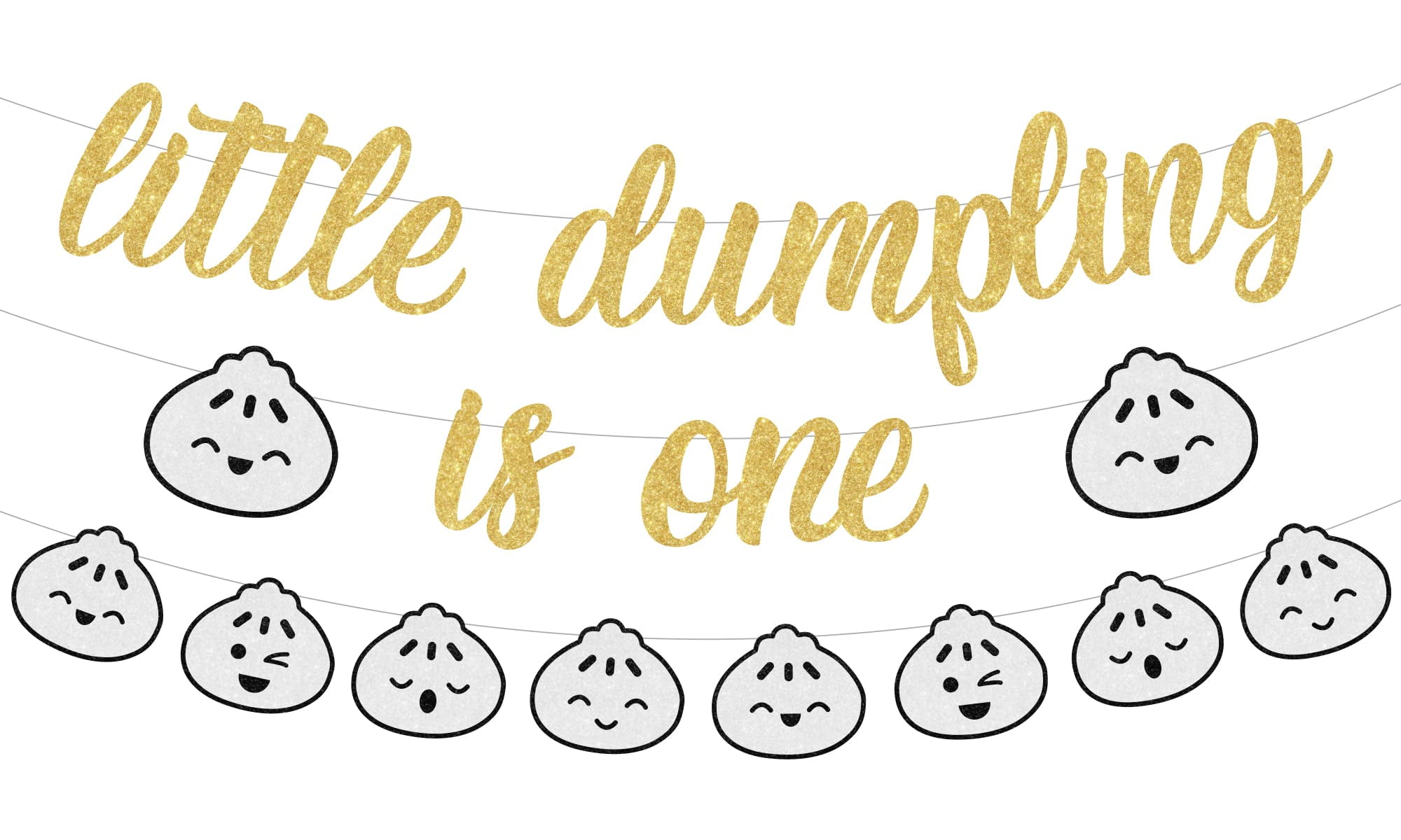 Dumpling 1st BirthdayEGSC Decorations, A Little Dumpling Is One Banner ...