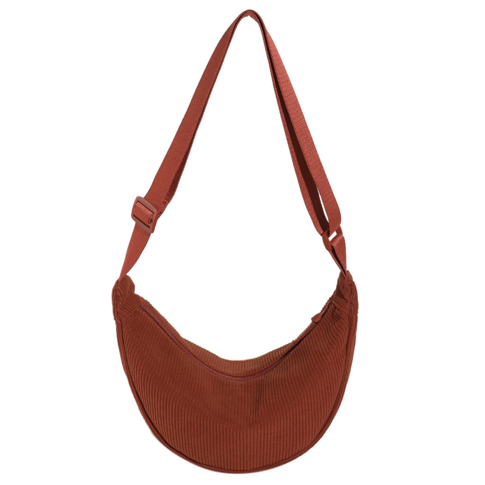 Dumpling Bag Crossbody Bag Adjustable Strap Corduroy Shopping Bag ...