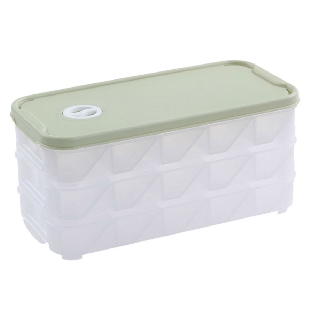 Dumpling Box Dumplings Container Kitchen Cabinet Storage Clear Plastic ...