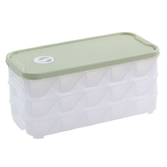 Dumpling Box Dumplings Container Kitchen Cabinet Storage Clear Plastic ...