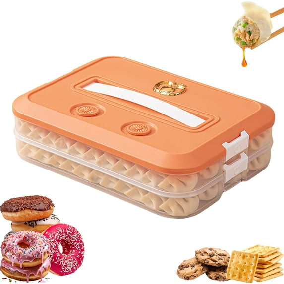 Dumpling Container for Freezer, Food Storage Container, Stackable With ...